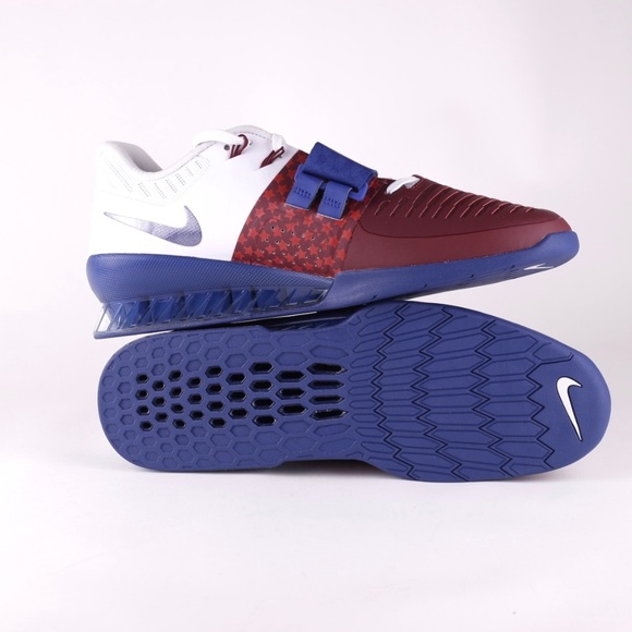 Nike | Shoes | Nike Romaleos 3 Americana Team Red White Gym Blue | Poshmark
